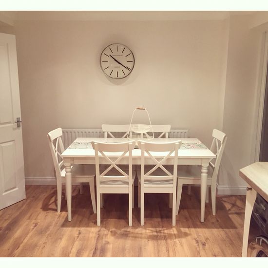 IKEA rosentorp dining table & 6 ingolf chairs – Ready My Space